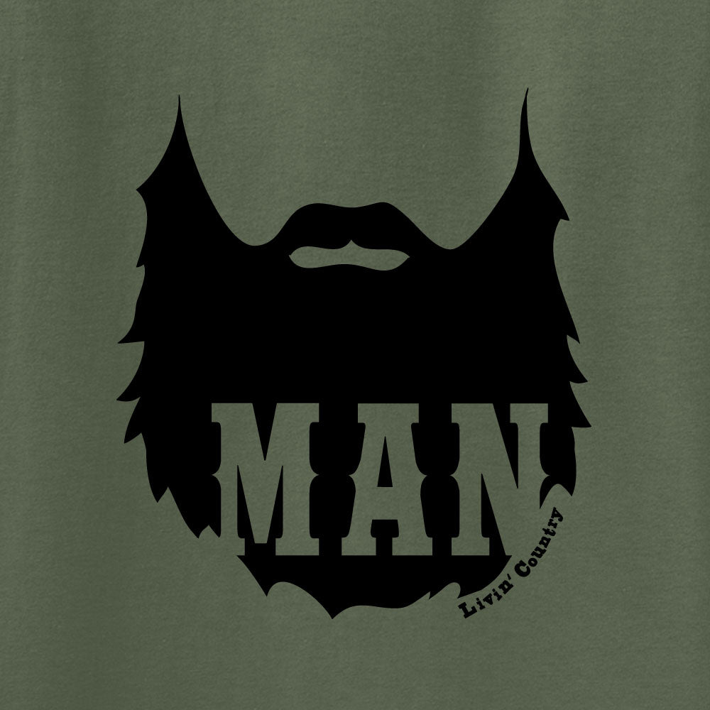 Adult Livin' Country Man Beard T-shirt – Livin' Country Apparel ...